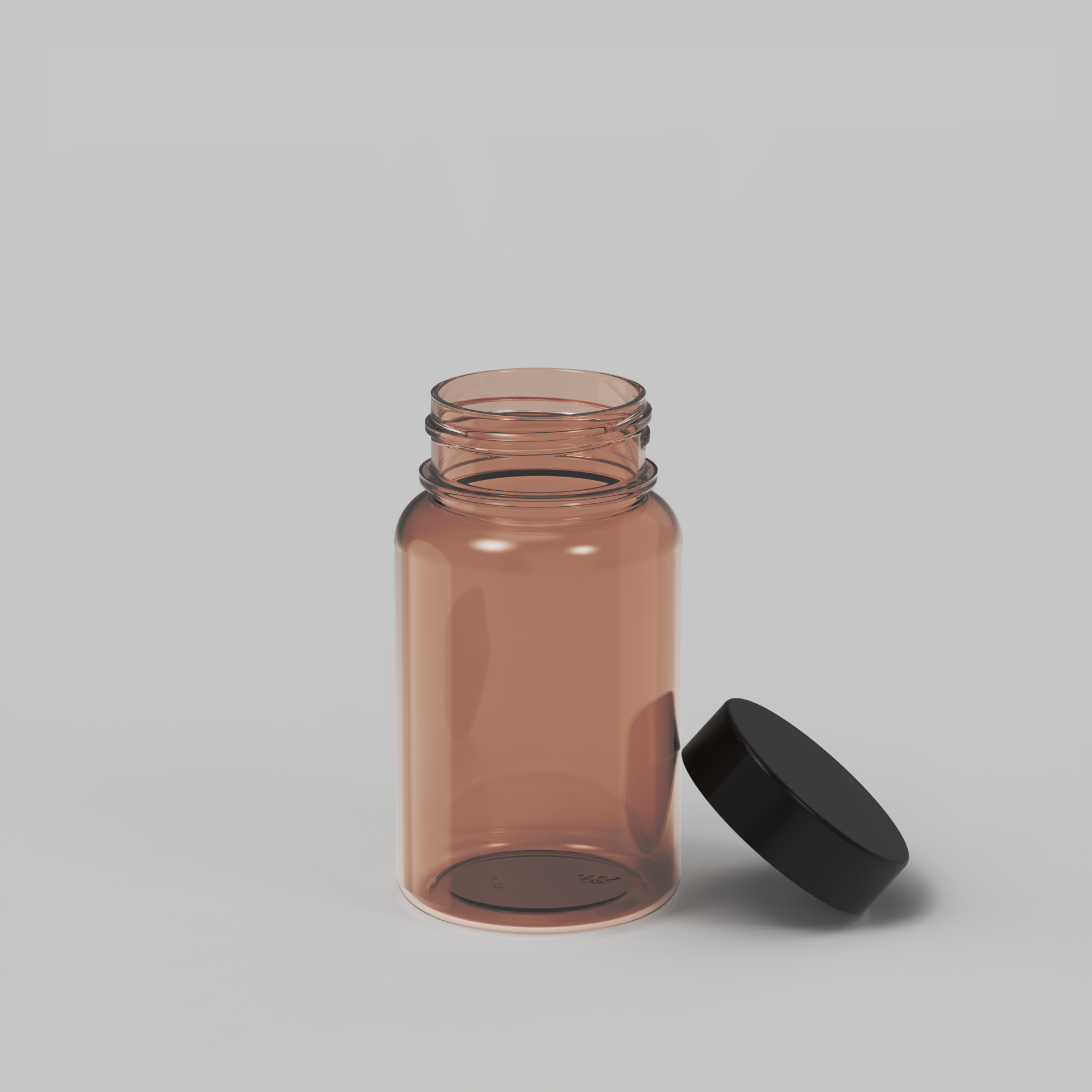 100cc Amber PET Bottle With 38mm Cap | RTCO Packaging